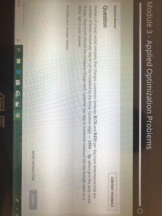Solved Module 3 - Applied Optimization Problems CONTENT | Chegg.com