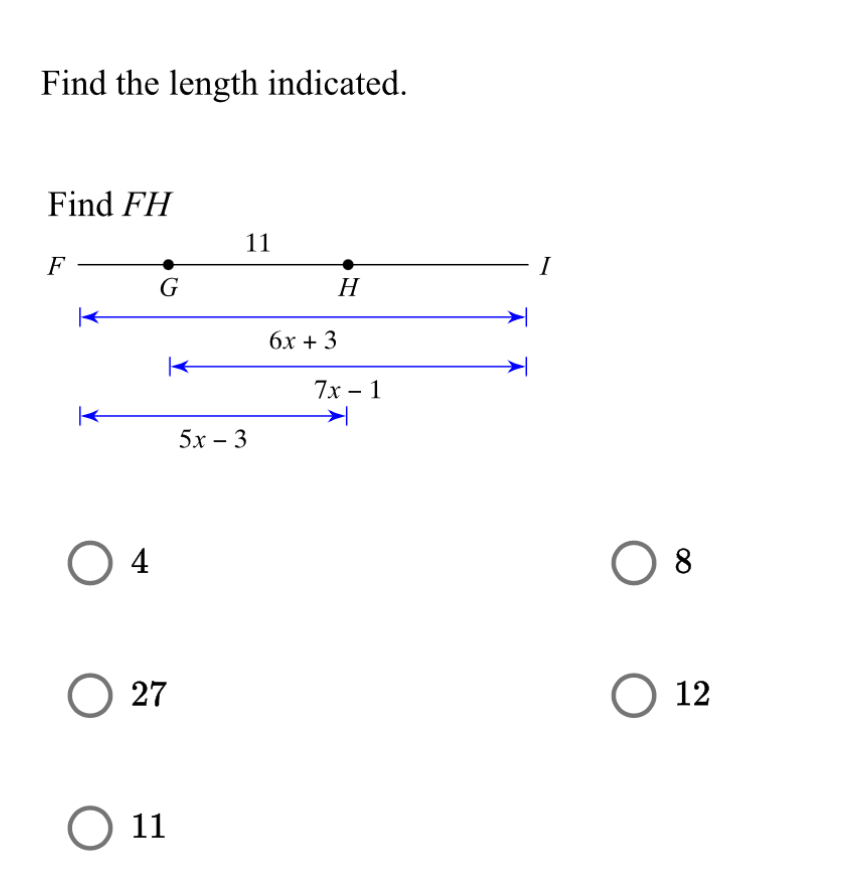 Solved Find the length indicated.48271211 | Chegg.com
