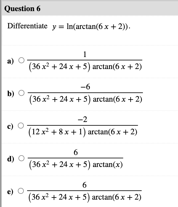 Solved Question 5 Differentiate y = 3 e4 x arcsin(x). 3e4x | Chegg.com