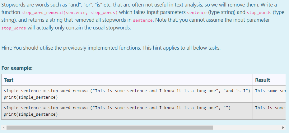 Solved Stopwords are words such as "and", "or", "is" etc. | Chegg.com