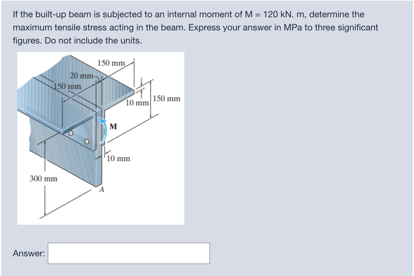 Solved If the built-up beam is subjected to an internal | Chegg.com