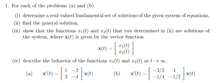 Solved For each of the problems (a) and (b) (i) determine a | Chegg.com
