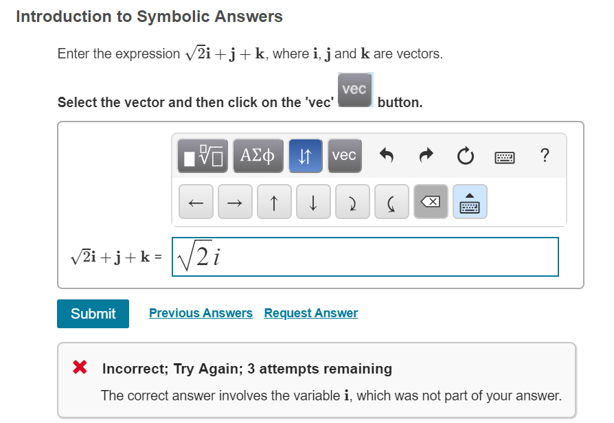 Solved Introduction to Symbolic Answers Enter the expression | Chegg.com