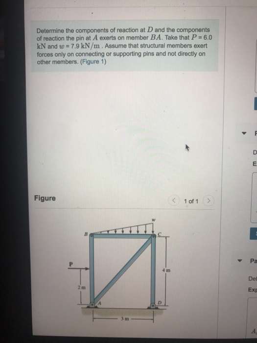 Solved Determine The Vertical Component Of Reaction At D