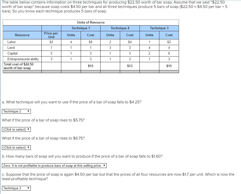 Solved The table below contains information on three | Chegg.com