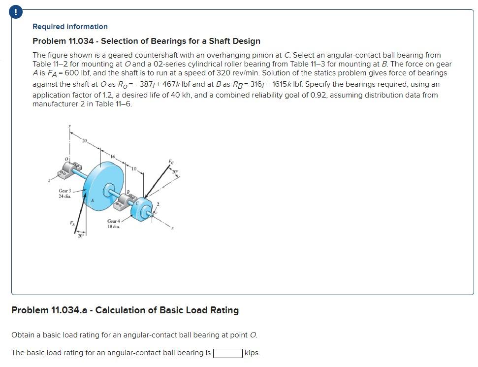 Solved Required information Problem 11.034 - Selection of | Chegg.com
