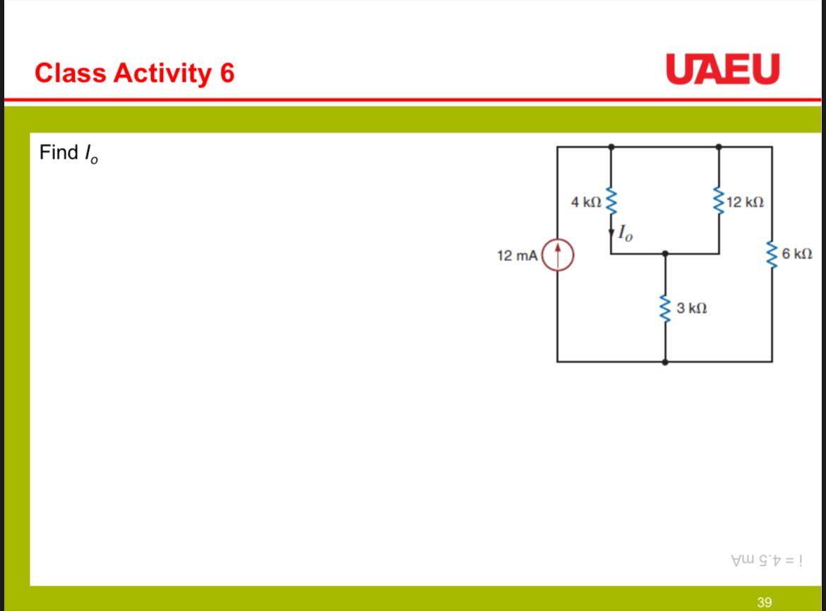 Solved Class Activity 6 Uaeu Find Io 