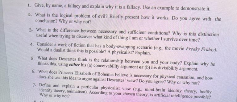 Solved 1. ﻿Give, by name, a fallacy and explain why it is a | Chegg.com