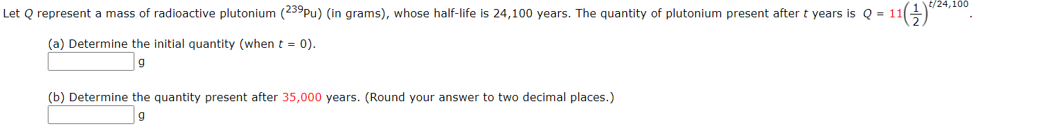 Solved Let Q represent a mass of carbon 14 (140) (in grams), | Chegg.com