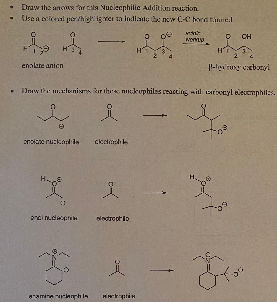 Solved Draw the arrows for this Nucleophilic Addition | Chegg.com