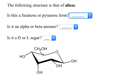 Solved The following structure is that of allose Is this a | Chegg.com