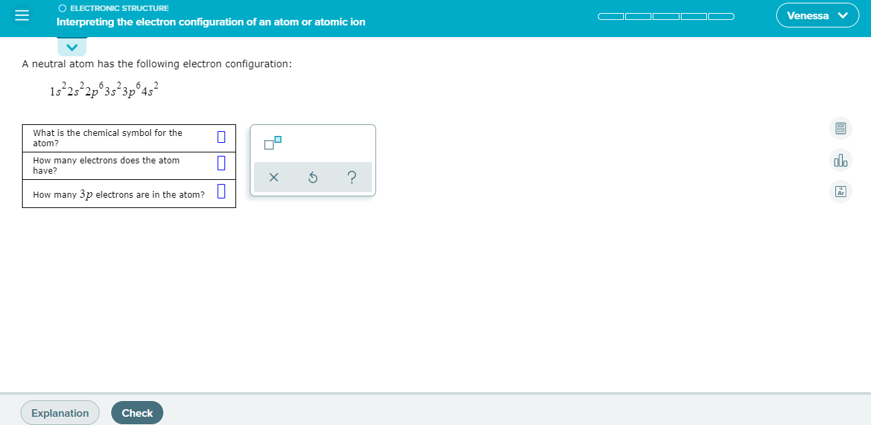 Solved O ELECTRONIC STRUCTURE Interpreting the electron | Chegg.com