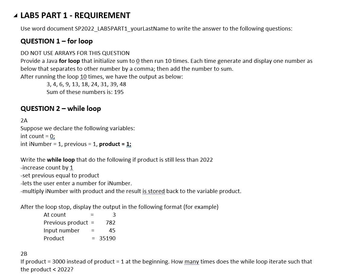 Solved LAB5 PART 1 - REQUIREMENT - Use word document | Chegg.com