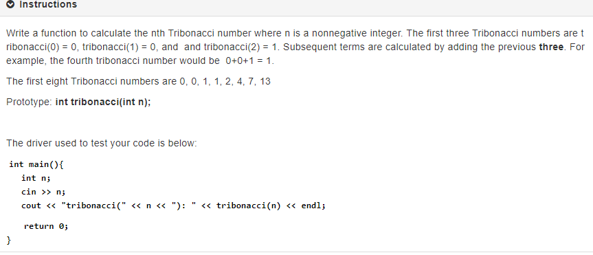 Solved Instructions Write a function to calculate the nth | Chegg.com