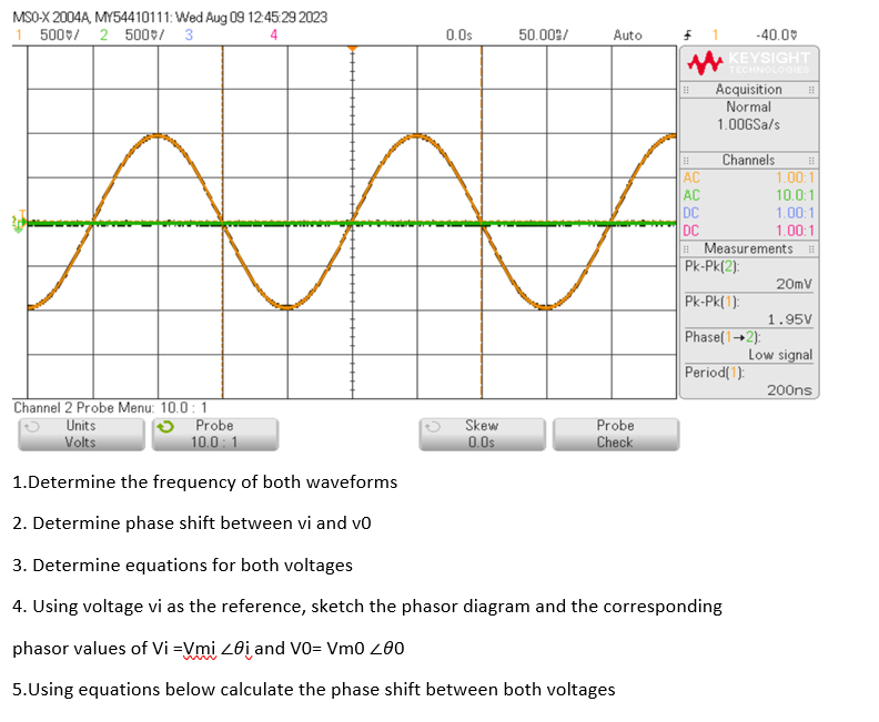 Solved 1.Determine the frequency of both waveforms 2. | Chegg.com