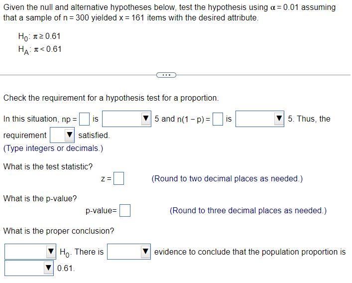 Solved Given the null and alternative hypotheses below, test | Chegg.com