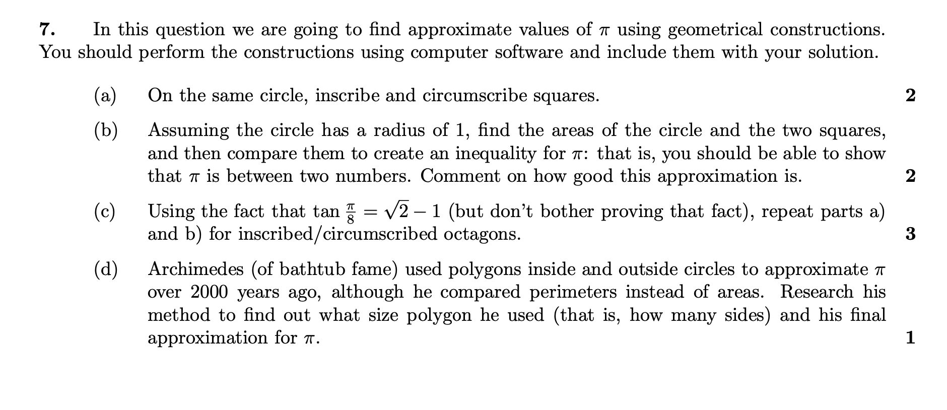Solved 7. In this question we are going to find approximate | Chegg.com