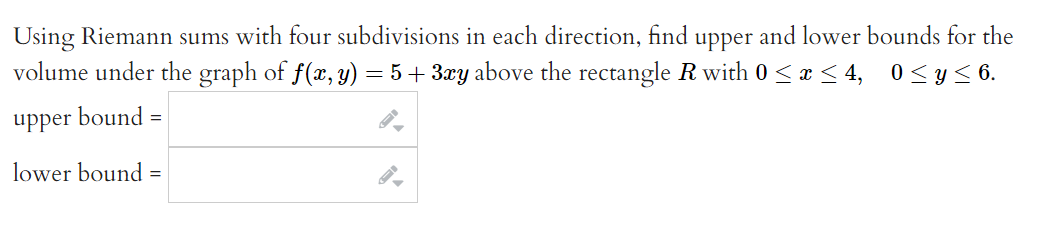 Solved Using Riemann sums with four subdivisions in each | Chegg.com