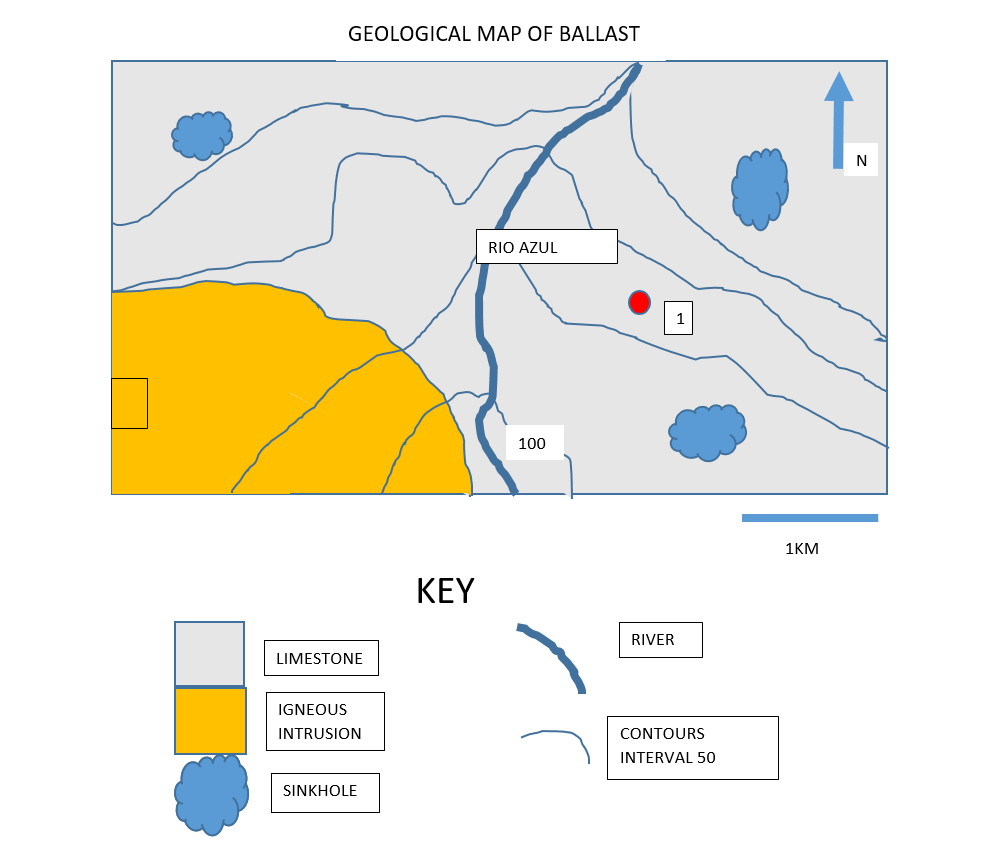 Solved Above is the only geological map available for the | Chegg.com