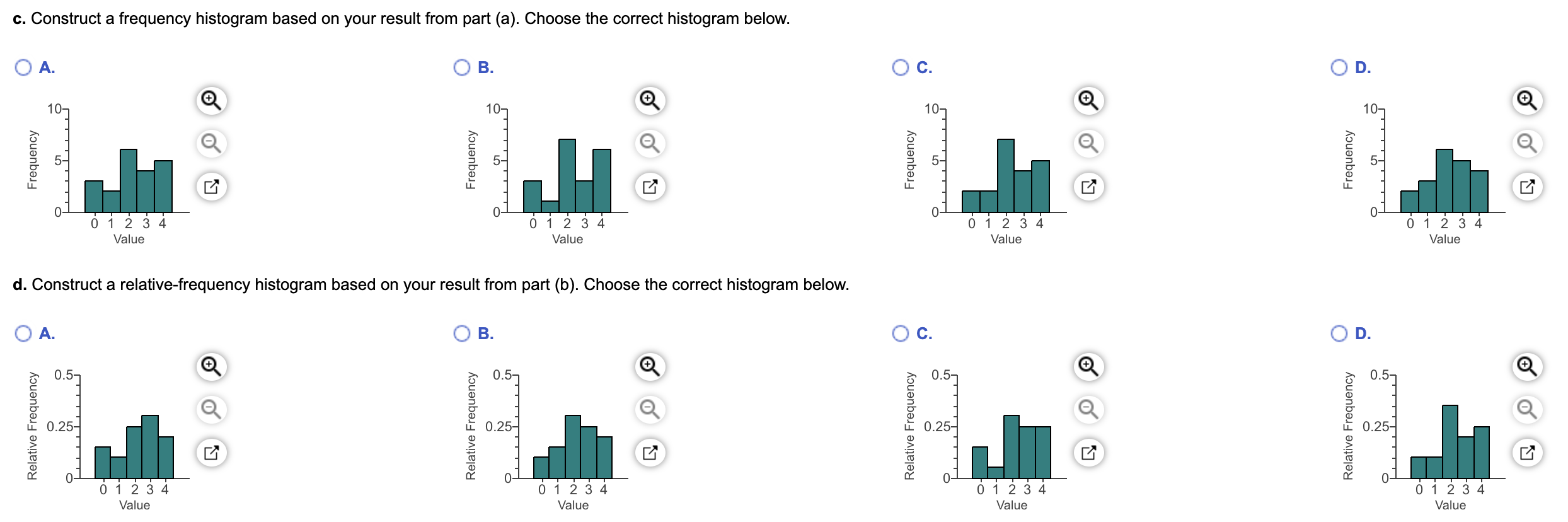 Solved Use the data set and single-value grouping to | Chegg.com