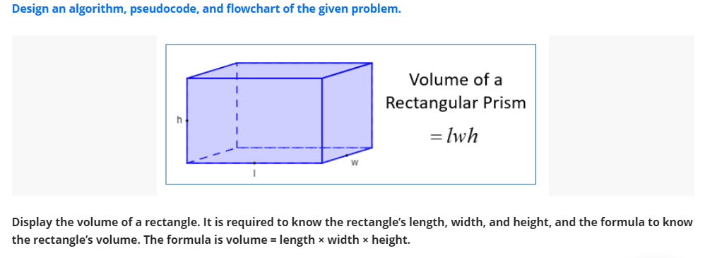 Solved Design an algorithm, pseudocode, and flowchart of the | Chegg.com