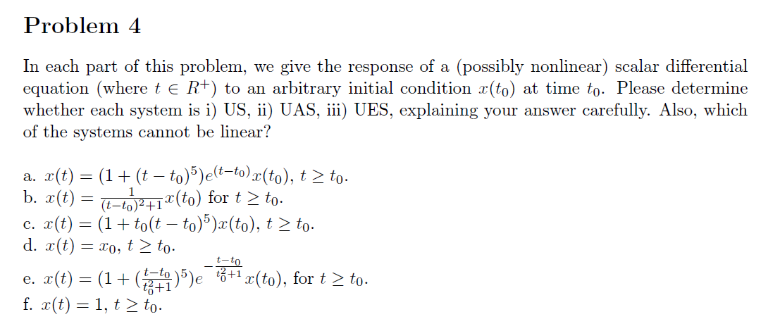Solved In each part of this problem, we give the response of | Chegg.com