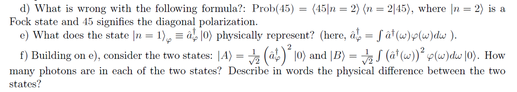 d) What is wrong with the following formula?: | Chegg.com