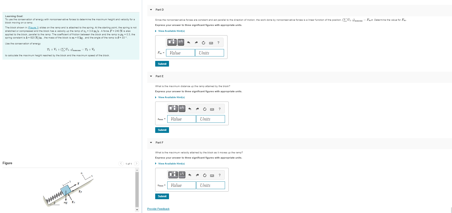 Solved Learning Goal: To use the conservation of energy with | Chegg.com