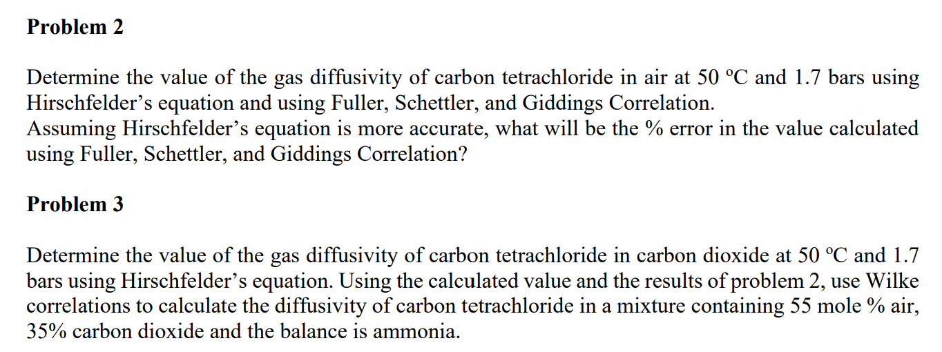 Solved Determine the value of the gas diffusivity of carbon | Chegg.com