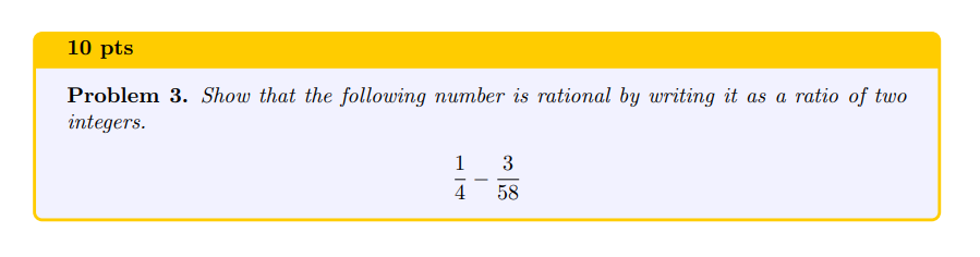 Solved Problem 3. Show that the following number is rational | Chegg.com