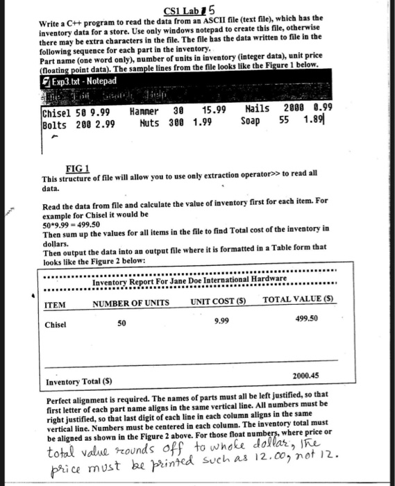 Solved CS1 Lab 15 Write a C++ program to read the data from | Chegg.com