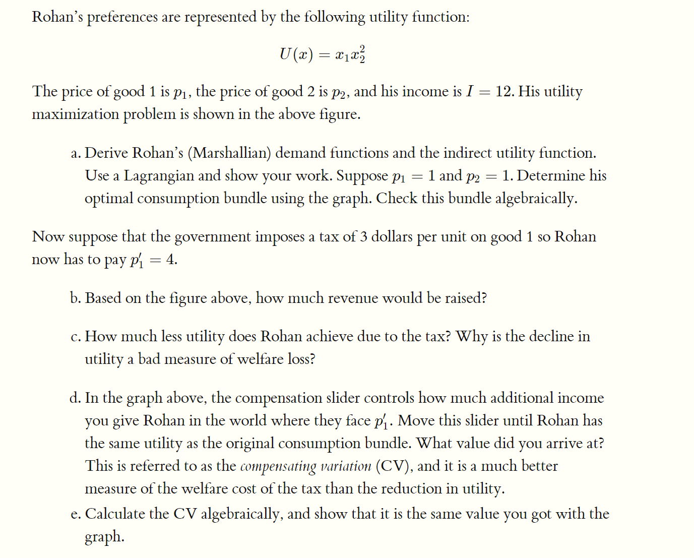 Solved COMPENSATE THE CONSUMER p1=1.0p2=1.0p1′=2.0 | Chegg.com