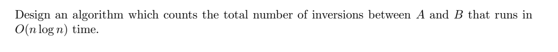 Solved [20 marks] Let A and B be two arrays of length n, | Chegg.com