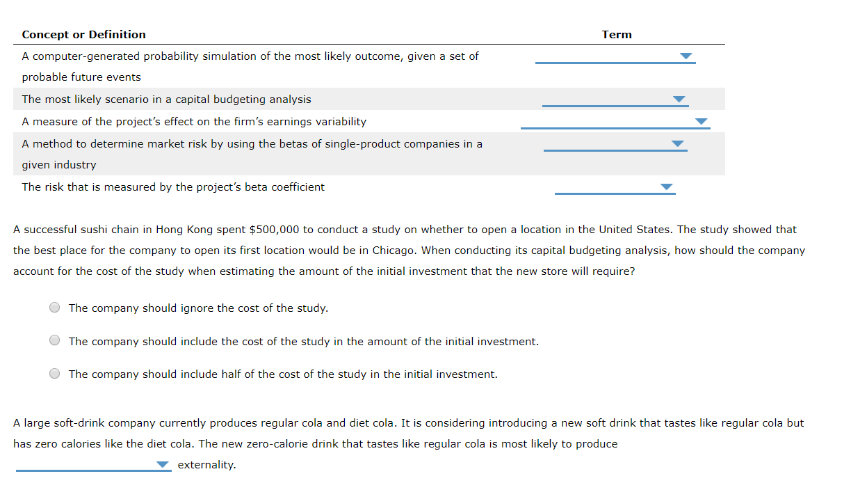 Concept or Definition Term A computer-generated | Chegg.com