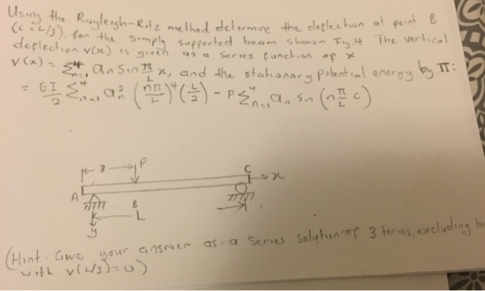 Solved Using the Rayleigh-Ritz method, determine the | Chegg.com