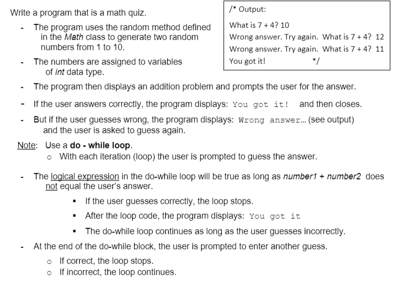 Solved /* Output: Write a program that is a math quiz. - The | Chegg.com