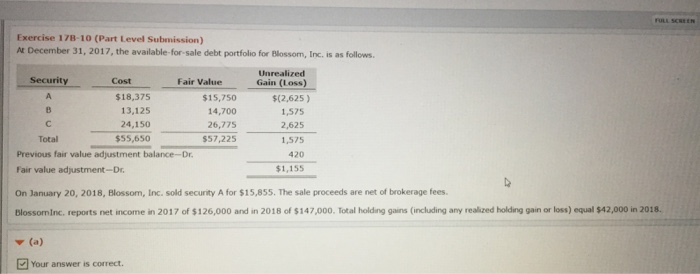 Solved Exercise 17B-10 (Part Level Submission) At December | Chegg.com