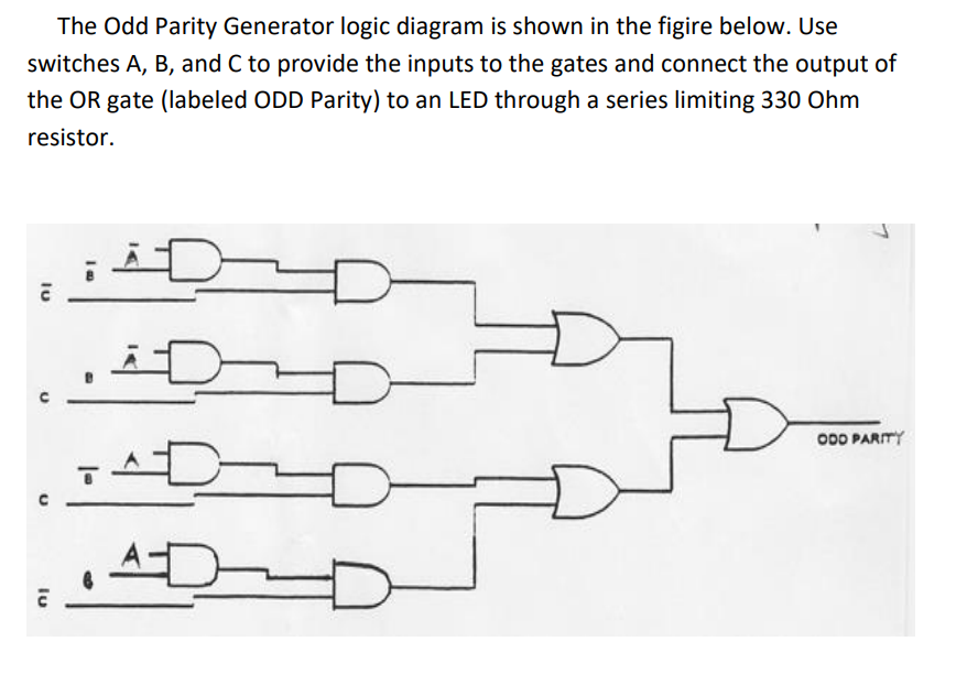 Solved The Odd Parity Generator logic diagram is shown in | Chegg.com