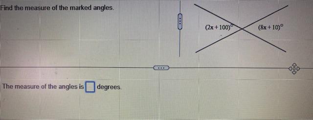 Solved Find the measure of the marked angles. The measure of | Chegg.com