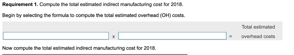Solved Compute the total estimated indirect manufacturing | Chegg.com