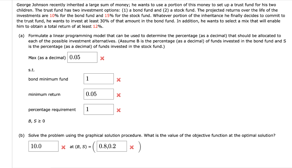 Solved George Johnson recently inherited a large sum of | Chegg.com