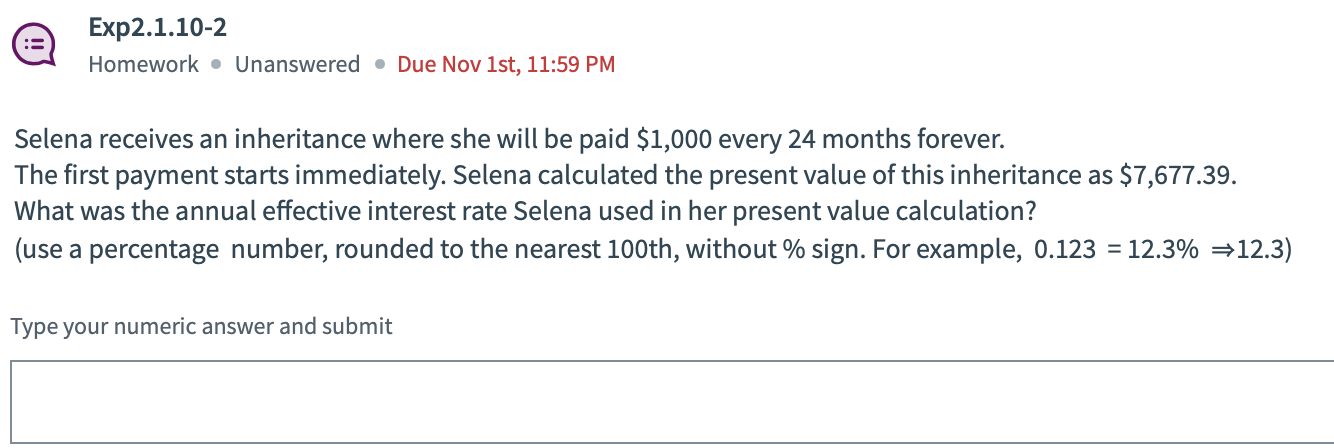 Solved Selena receives an inheritance where she will be paid | Chegg.com