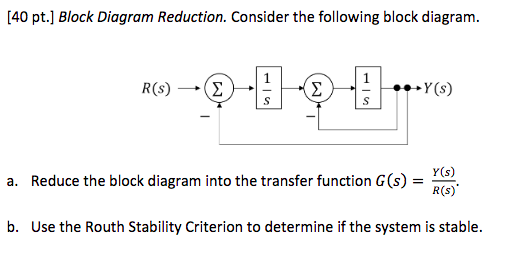 Solved [40 pt.] Block Diagram Reduction. Consider the | Chegg.com