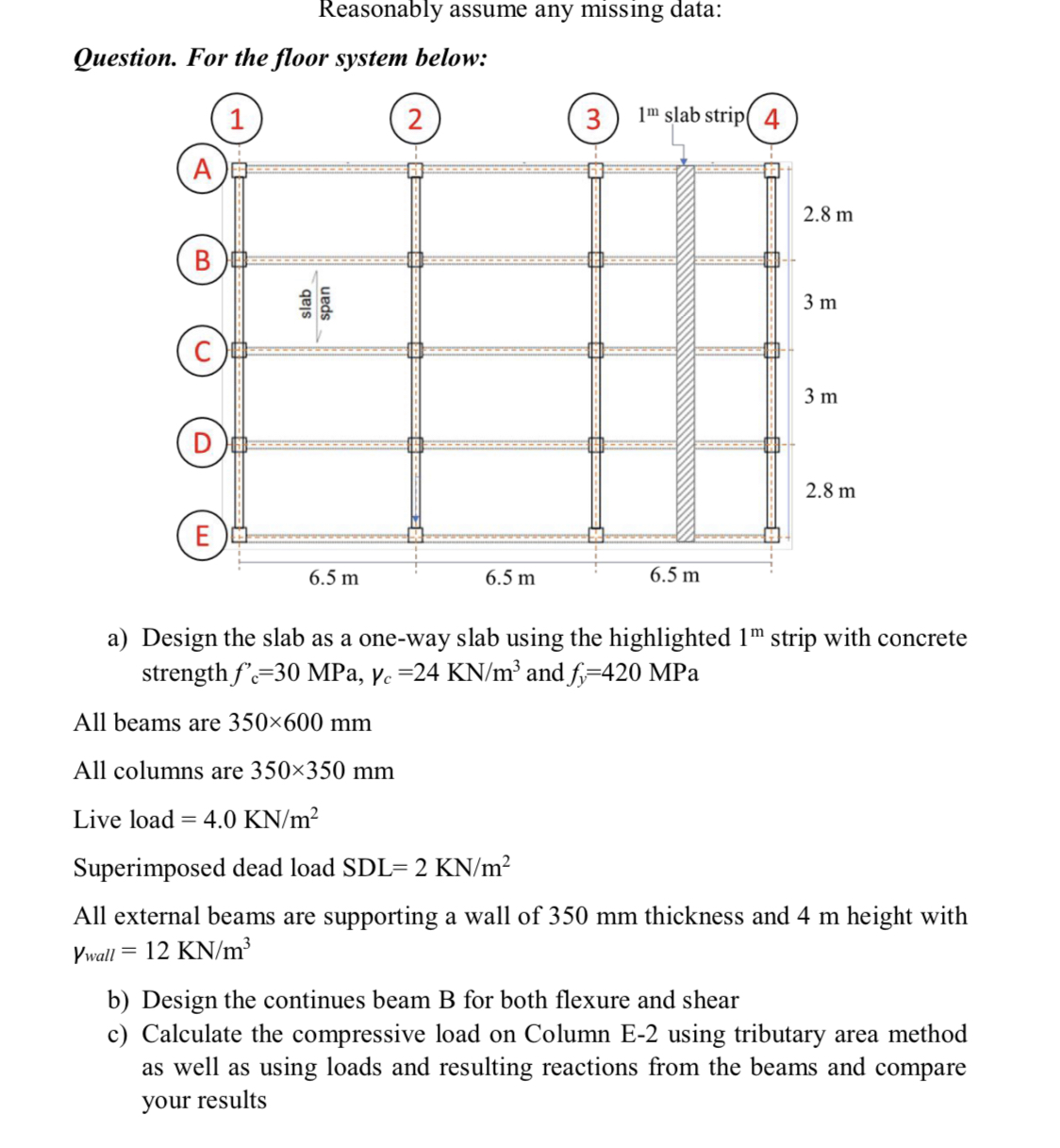 Solved Question. For the floor system below: a) Design the | Chegg.com