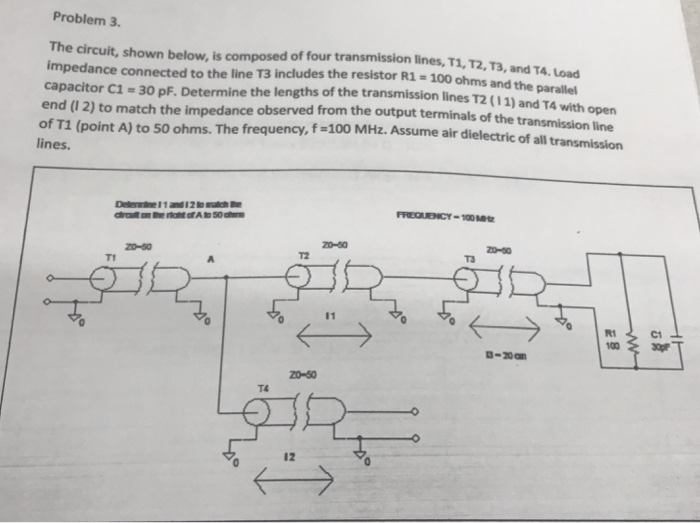 Solved Problem 3 The circuit, shown below, is composed of | Chegg.com