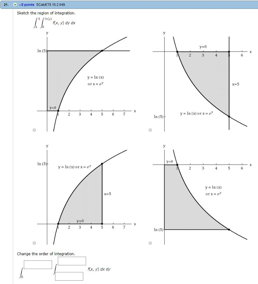 Solved 20. + 0.5/2 points | Previous Answers SCalcET8 | Chegg.com Solved 20. + 0.5/2 points | Previous Answers SCalcET8 | Chegg.com