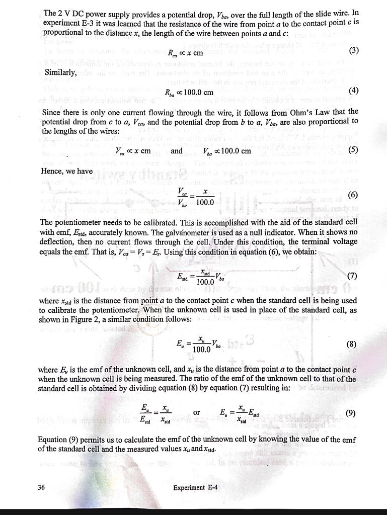 2) Using equation (9) of your lab manual and the | Chegg.com