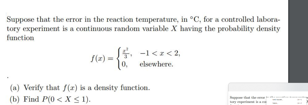 Solved Suppose that the error in the reaction temperature, | Chegg.com