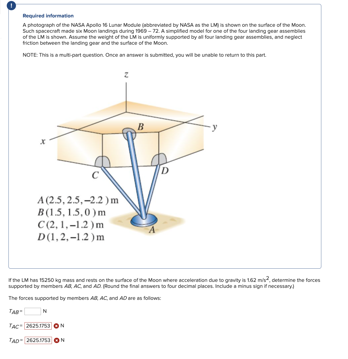 Solved Required information A photograph of the NASA Apollo | Chegg.com
