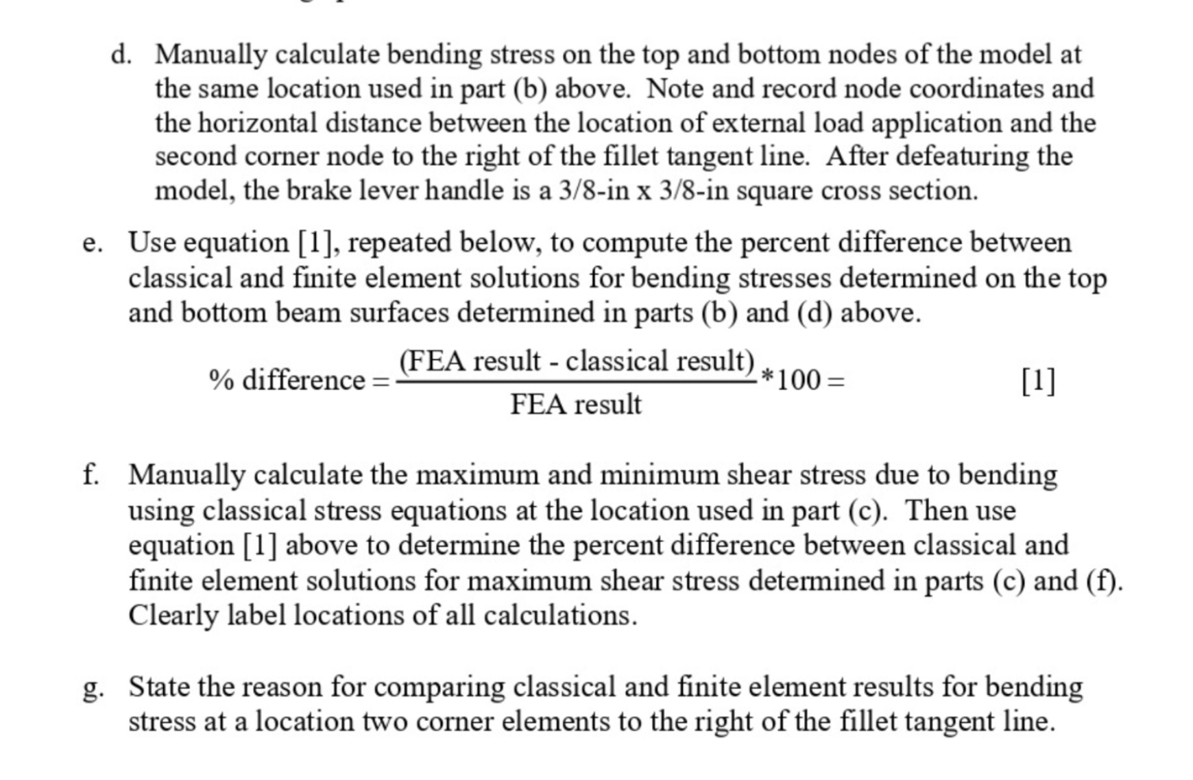 Solved d. ﻿Manually calculate bending stress on the top and | Chegg.com